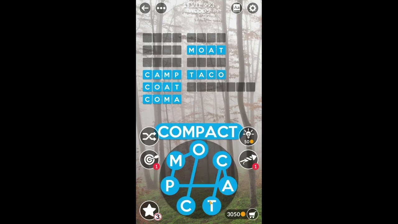 Wordscapes Uncrossed Level 993 Answers - YouTube