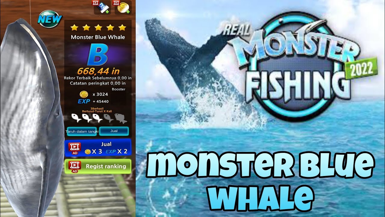 REAL MONSTER FISHING NEW MONSTER BLUE WHALE - YouTube