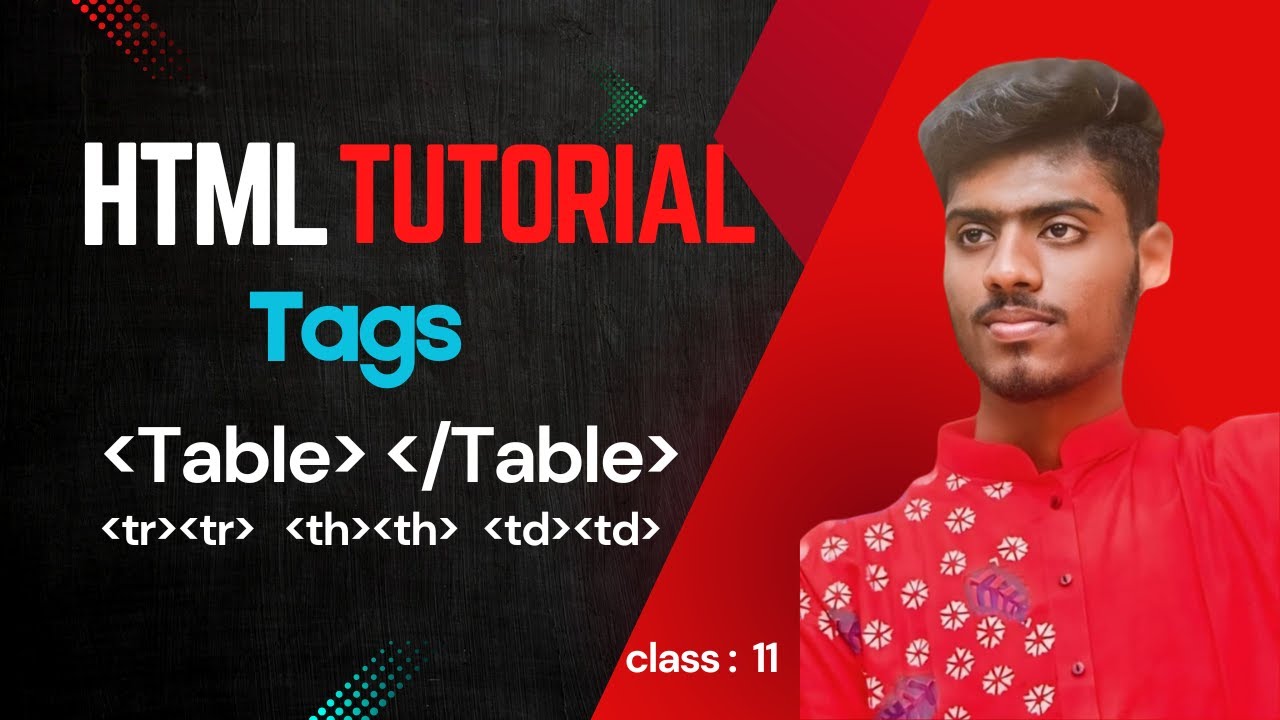 HTML tutorial in bangla | HTML tags 2024 | HTML Table tag💫💫 - YouTube