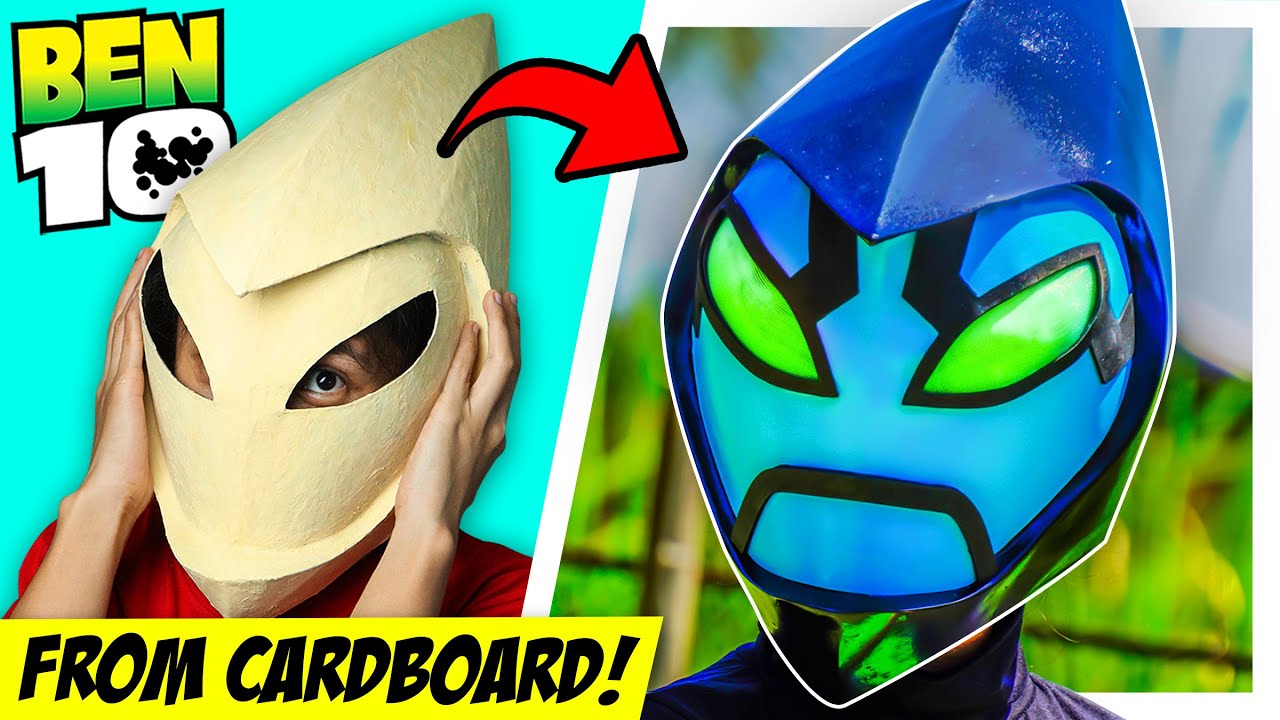 BEN 10 XLR8 Helmet from Cardboard | How To Make It - YouTube