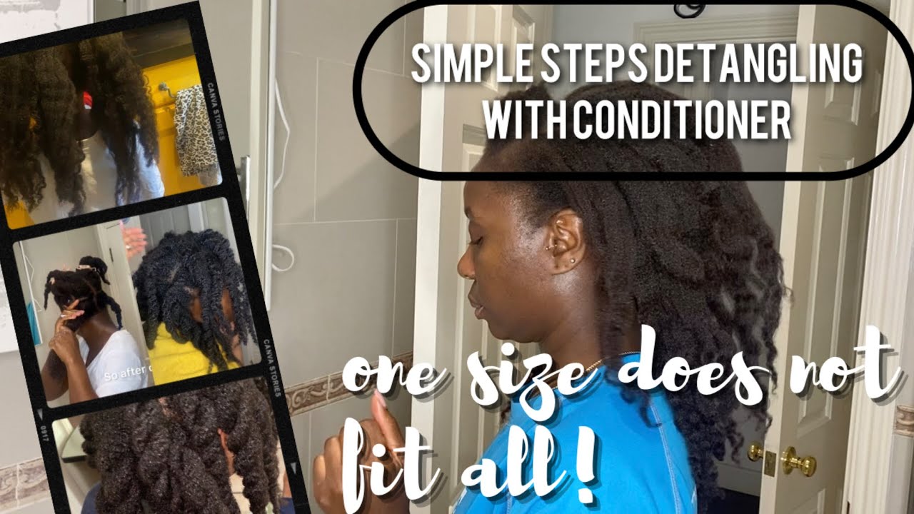 5 simple steps detangling routine with conditioner- natural hair - YouTube