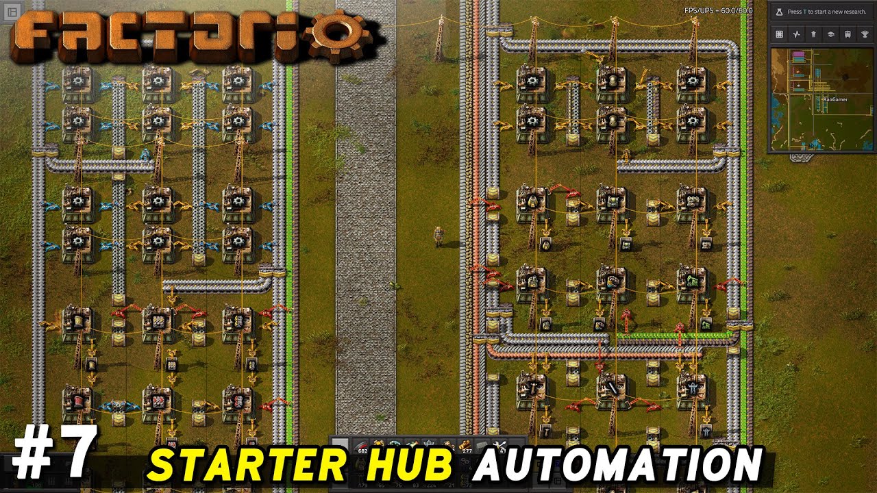 Factorio #7 | Build Everything with This Desgin | Satrter Hub Completed ...