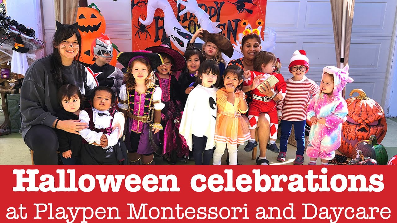Halloween celebrations at Playpen Montessori and Daycare - YouTube