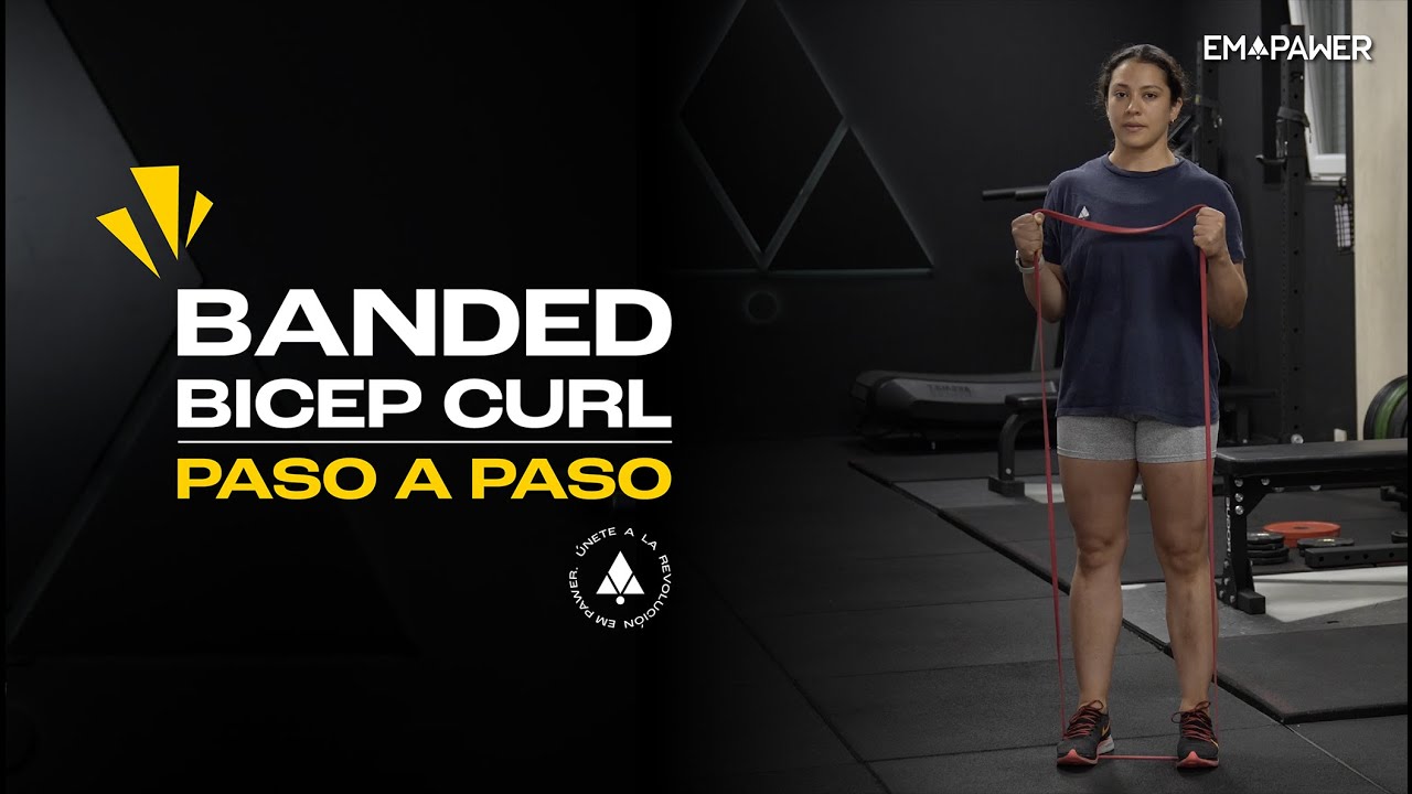 Banded Bicep Curl | Paso a paso 💪🏽 - YouTube