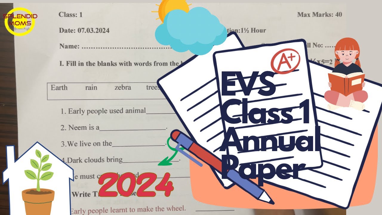 EVS class 1 annual question paper - YouTube