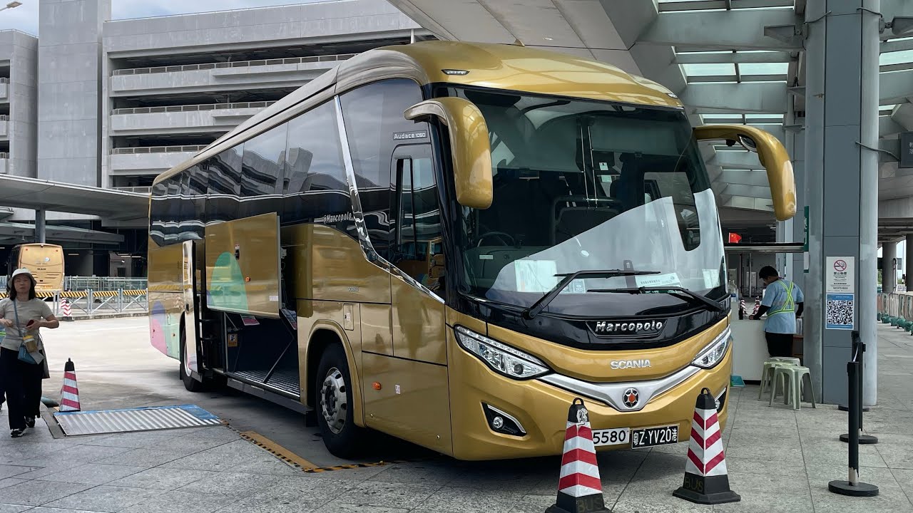 港珠澳大橋穿梭巴士 HZMB Shuttle Bus Scania K410CB ZJ5580 粵ZYV20港 @ 大橋香港口岸 ️大橋澳門 ...