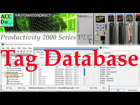 Productivity 2000 Series PLC Tag Database - YouTube
