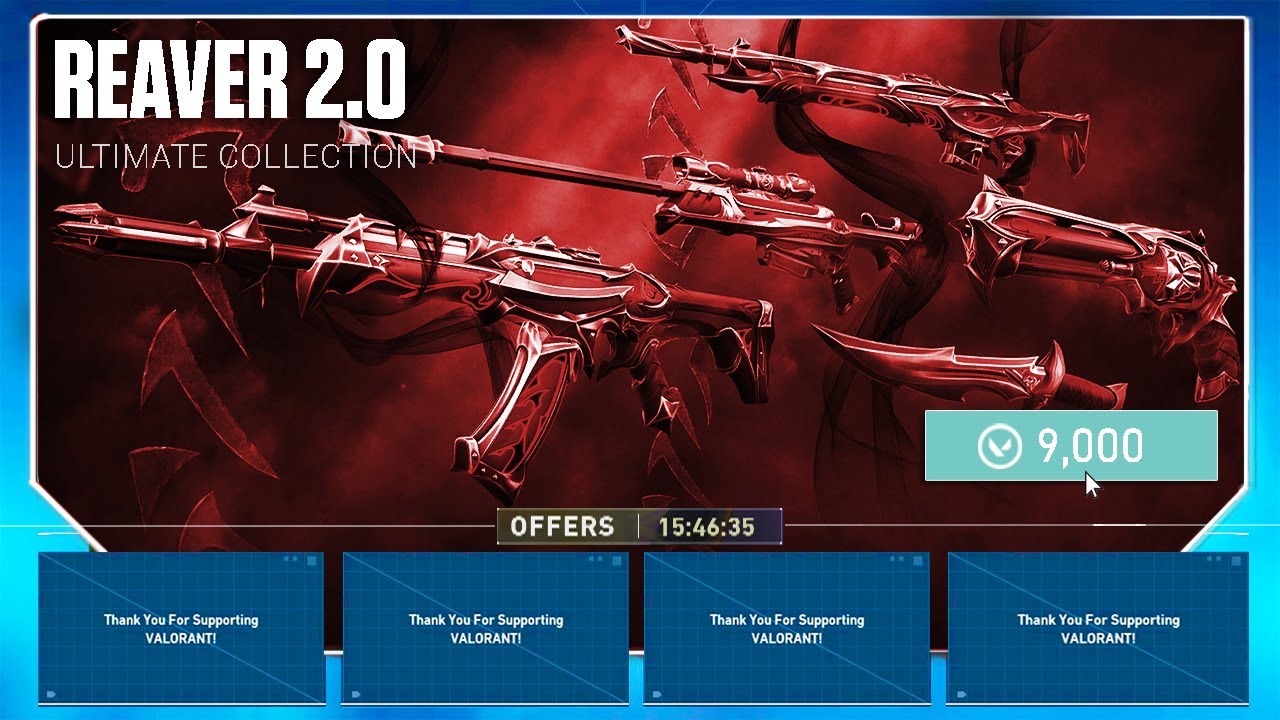 ULTIMATE RED REAVER COLLECTION - VALORANT - YouTube