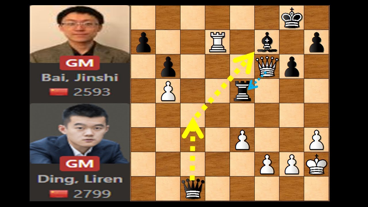 Ding, Liren VS Bai, Jinshi . 1-0. Round 5 #china China Hangzhou Chess ...