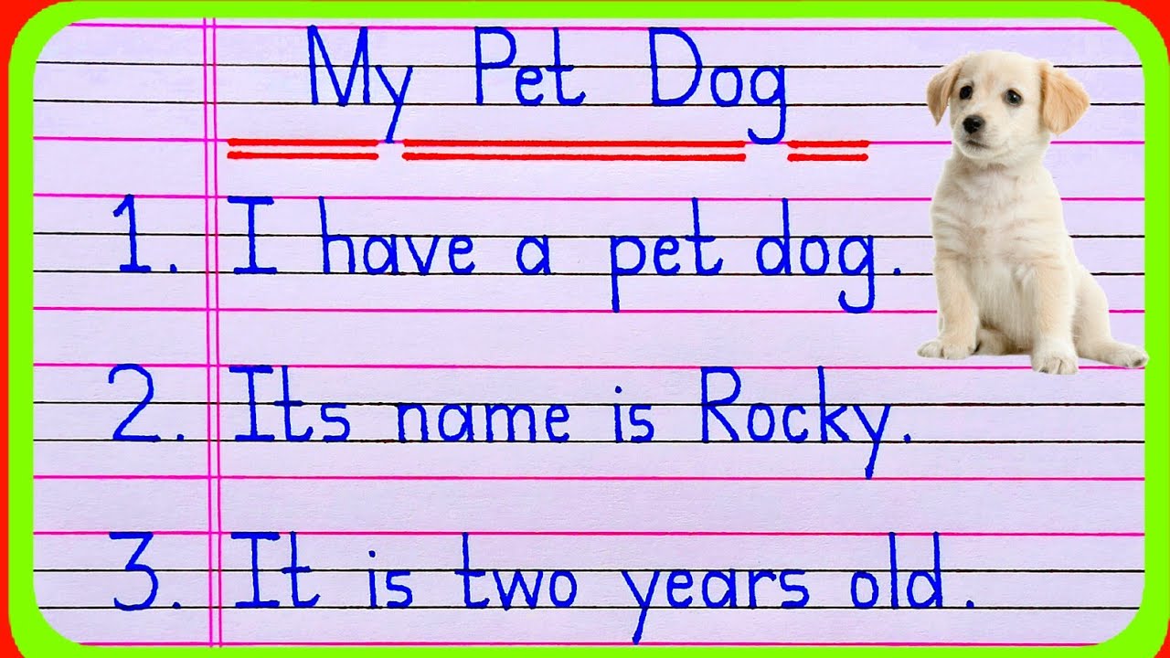 10 lines on my pet dog in english | essay on my pet dog | my pet dog ...