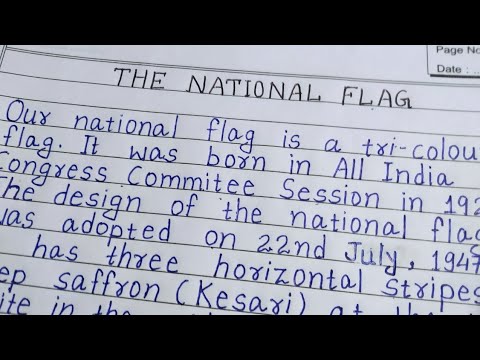 Essay on The National flag | Paragraph writing in English | Essay on ...