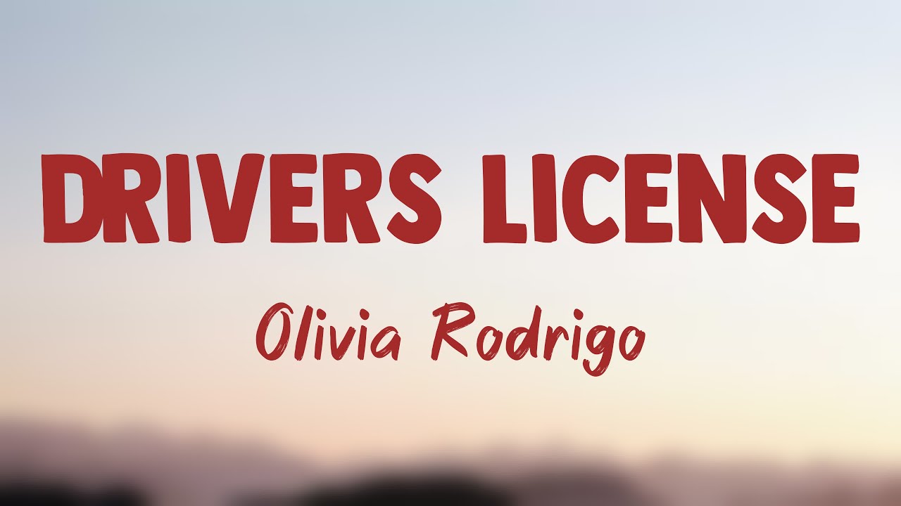 Drivers License - Olivia Rodrigo [Lyrics Video] 🍧 - YouTube