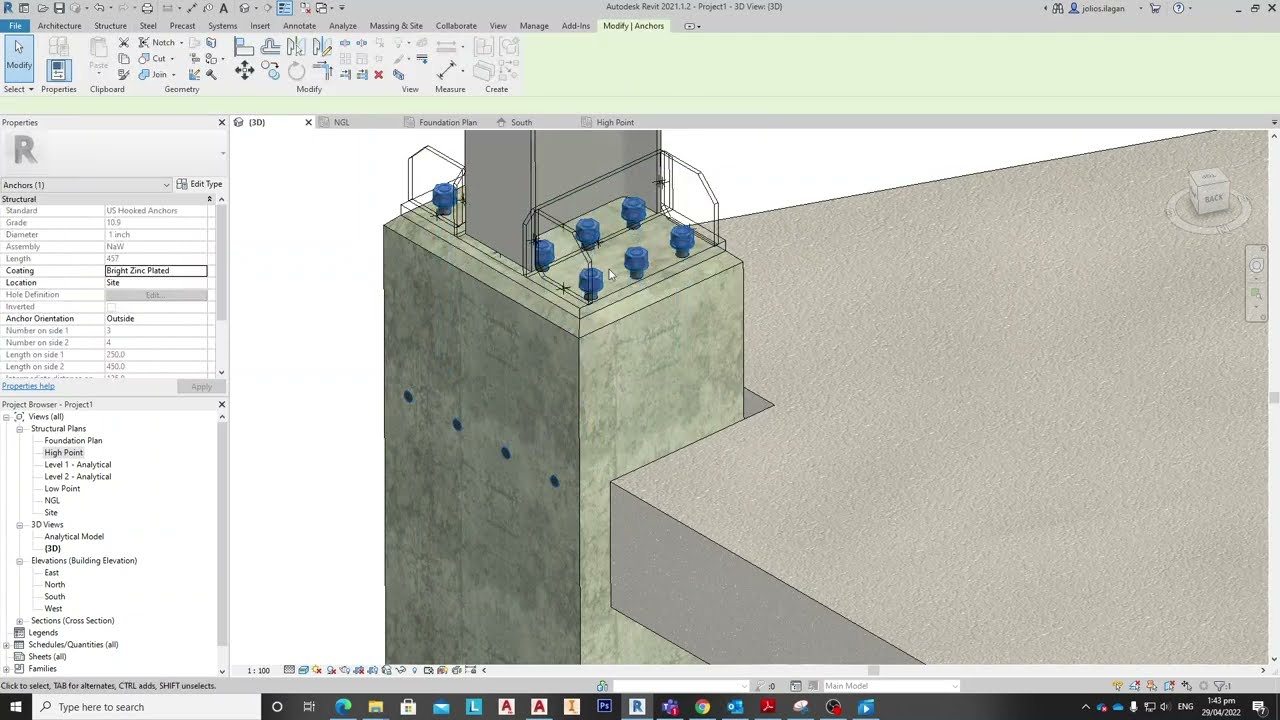 Revit 2021 Creating Base Plate - YouTube