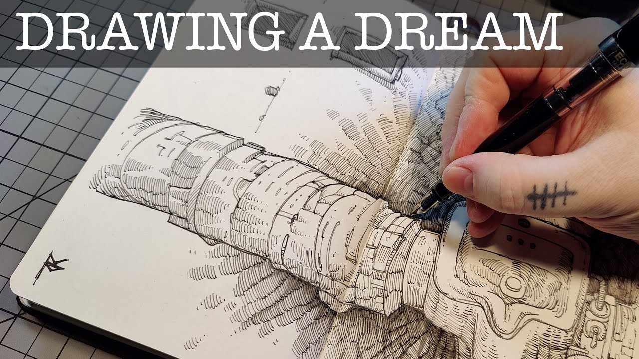 Drawing A Weird Dream - Realtime Automatic Drawing - No Talking - YouTube