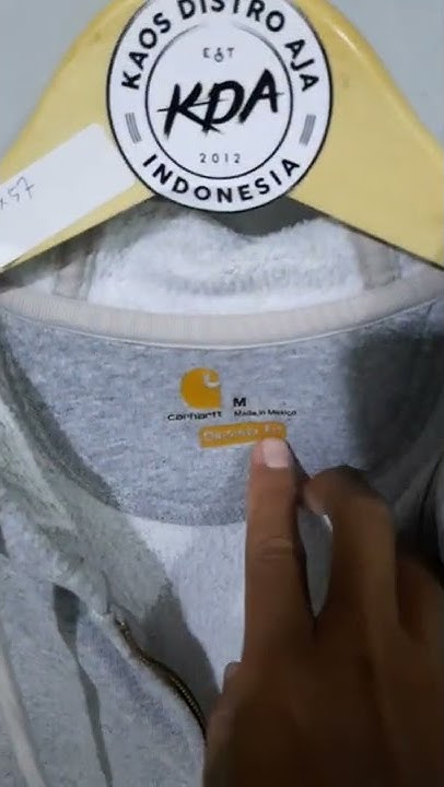 Hoodie Carhartt K122 HGY Heather Grey Size M fit L (75cmx57cm) - Thrifting Branded - YouTube
