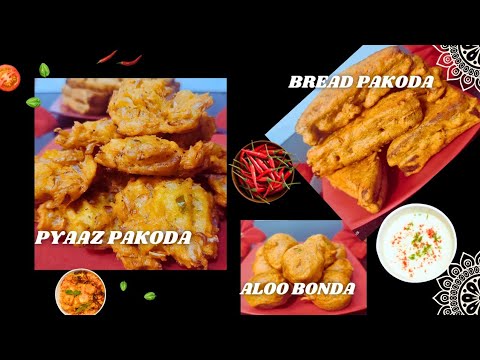 How To Make Different Types Of Pakodas/Yese Banaye 3 Alag Tarike Ka ...