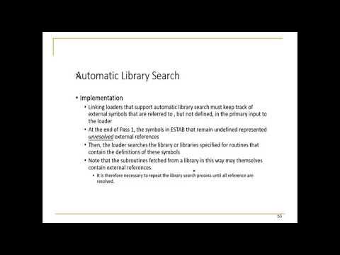 machine independent loader features automatic library search - YouTube