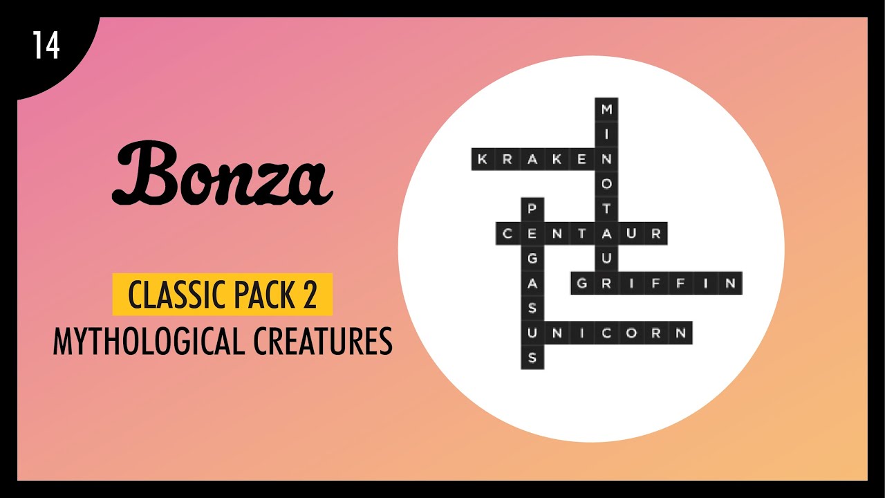 Bonza Word Puzzle | Classic | Pack 2 | Mythological Creatures - YouTube