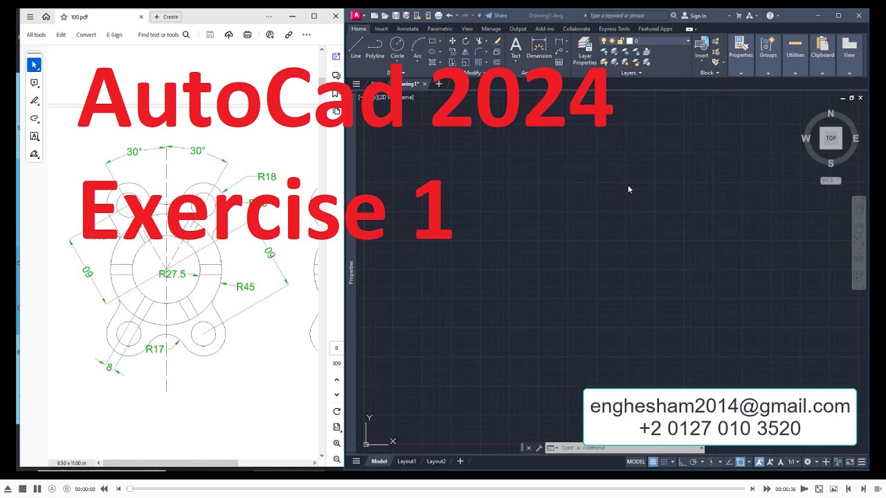 100 Autocad Exercises 2024 || Autocad Exercise No.1 - YouTube