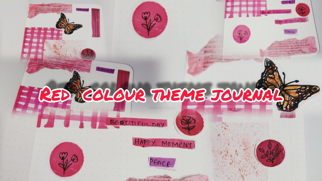 Red colour theme journal using homemade journal supplies🔴🔴🔴 - YouTube