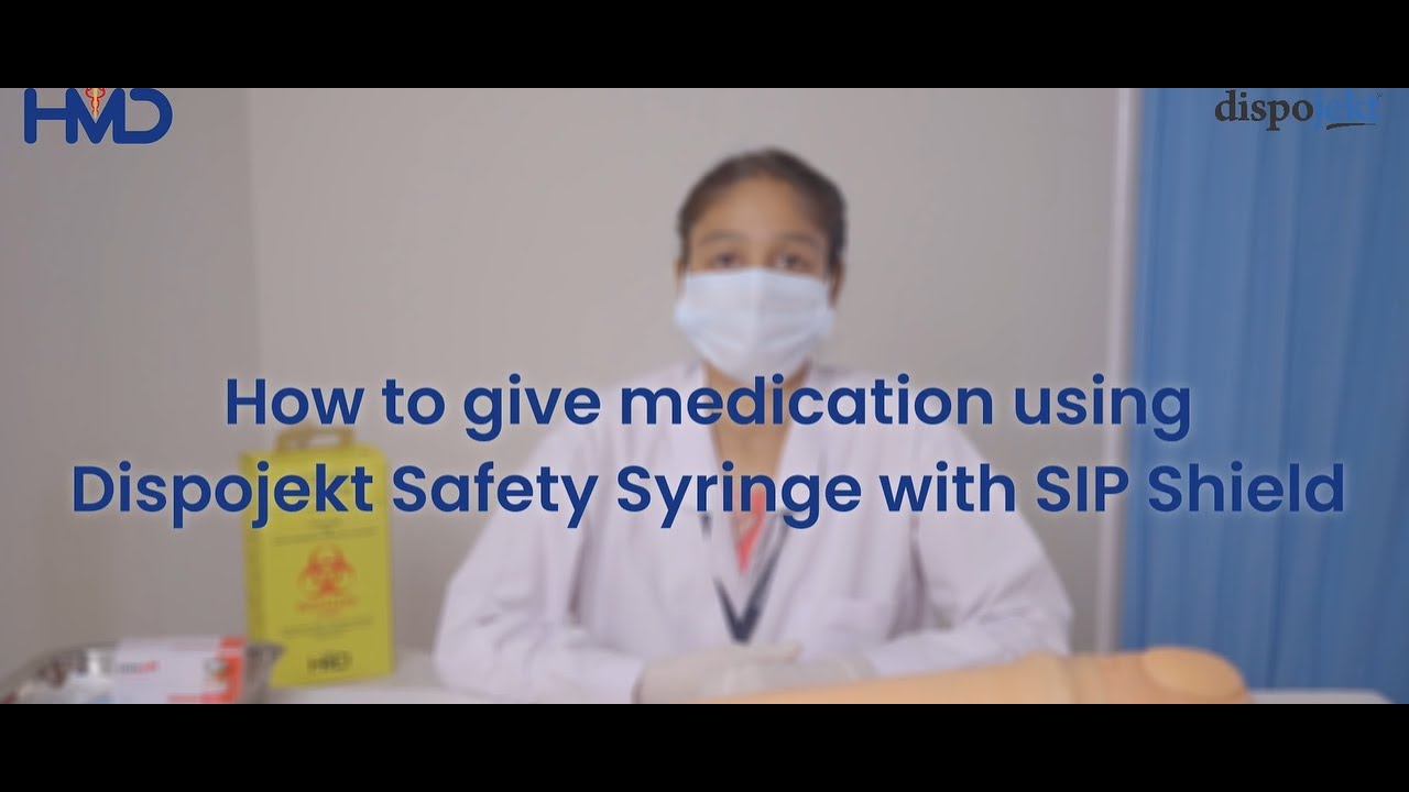 How to give medication using Dispojekt Safety Syringe with SIP Shield ...