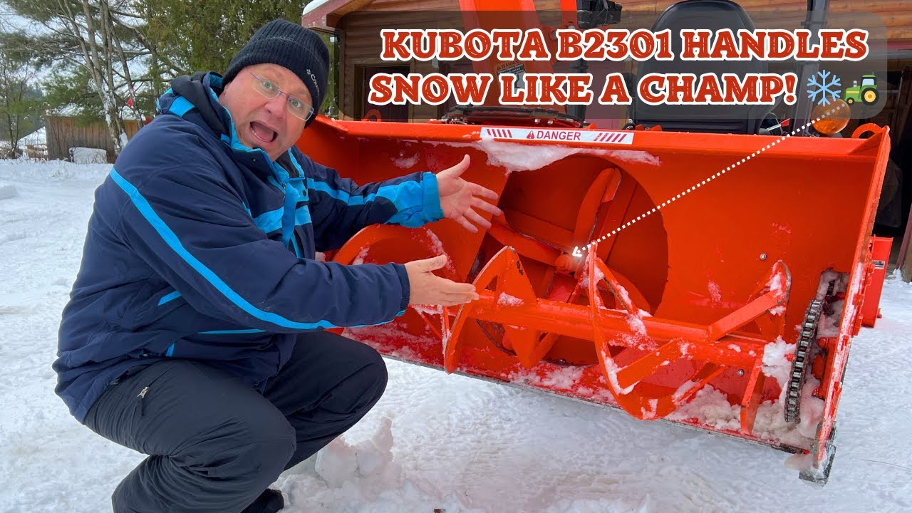 Snow Mastery: Kubota B2301 Handles Snow Like a Champ! ️🚜 - YouTube