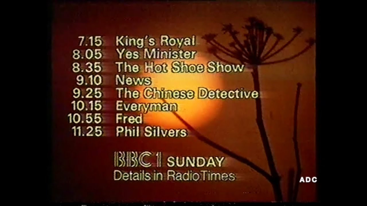 BBC1 announcer Peter Bolgar 9th July 1983 - YouTube