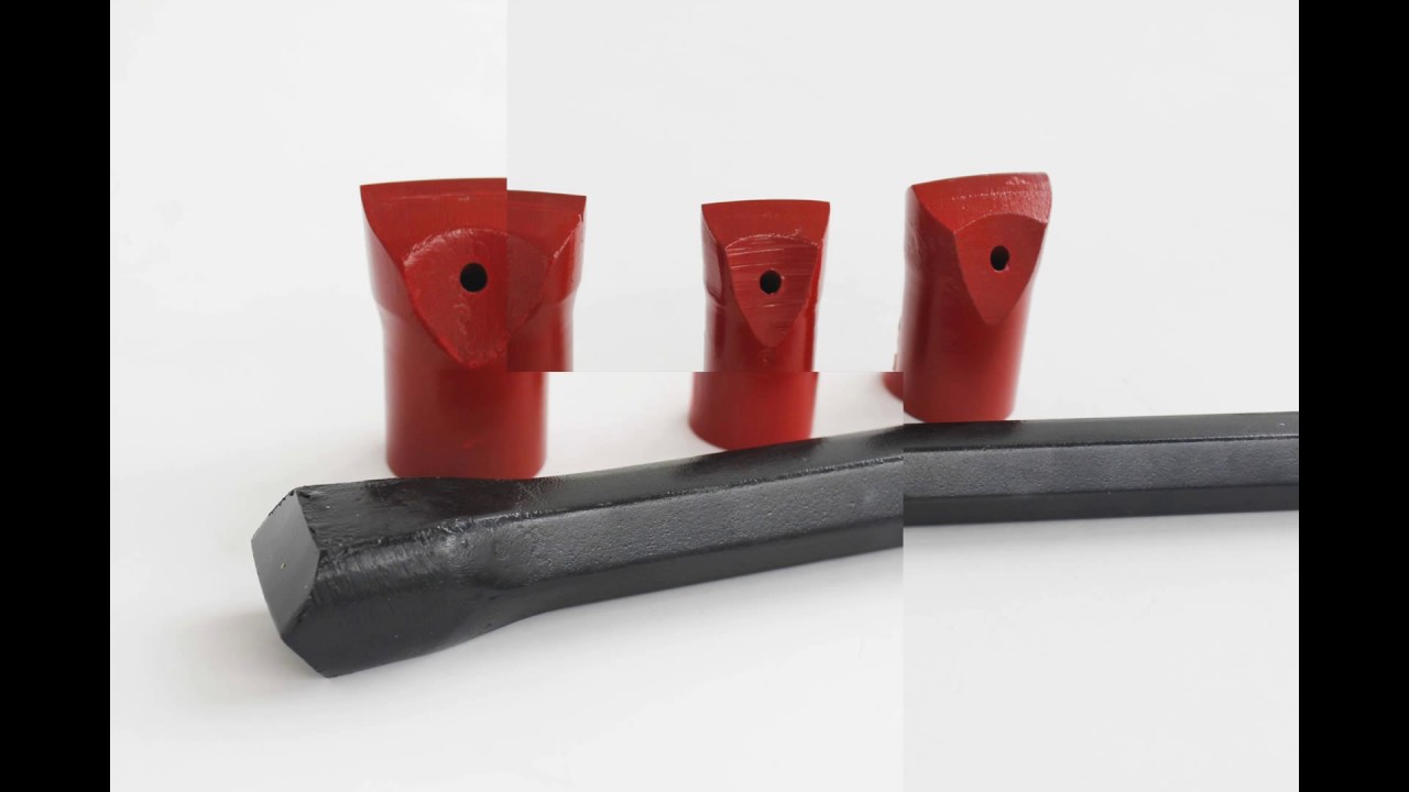 High quality mining rock drill bits chisel bit cross drill bits - YouTube