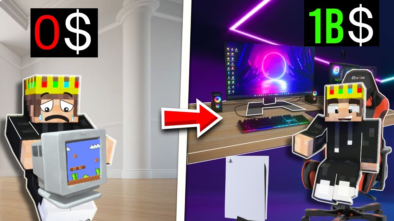 Buying My new Gaming Setup In Minecraft - YouTube