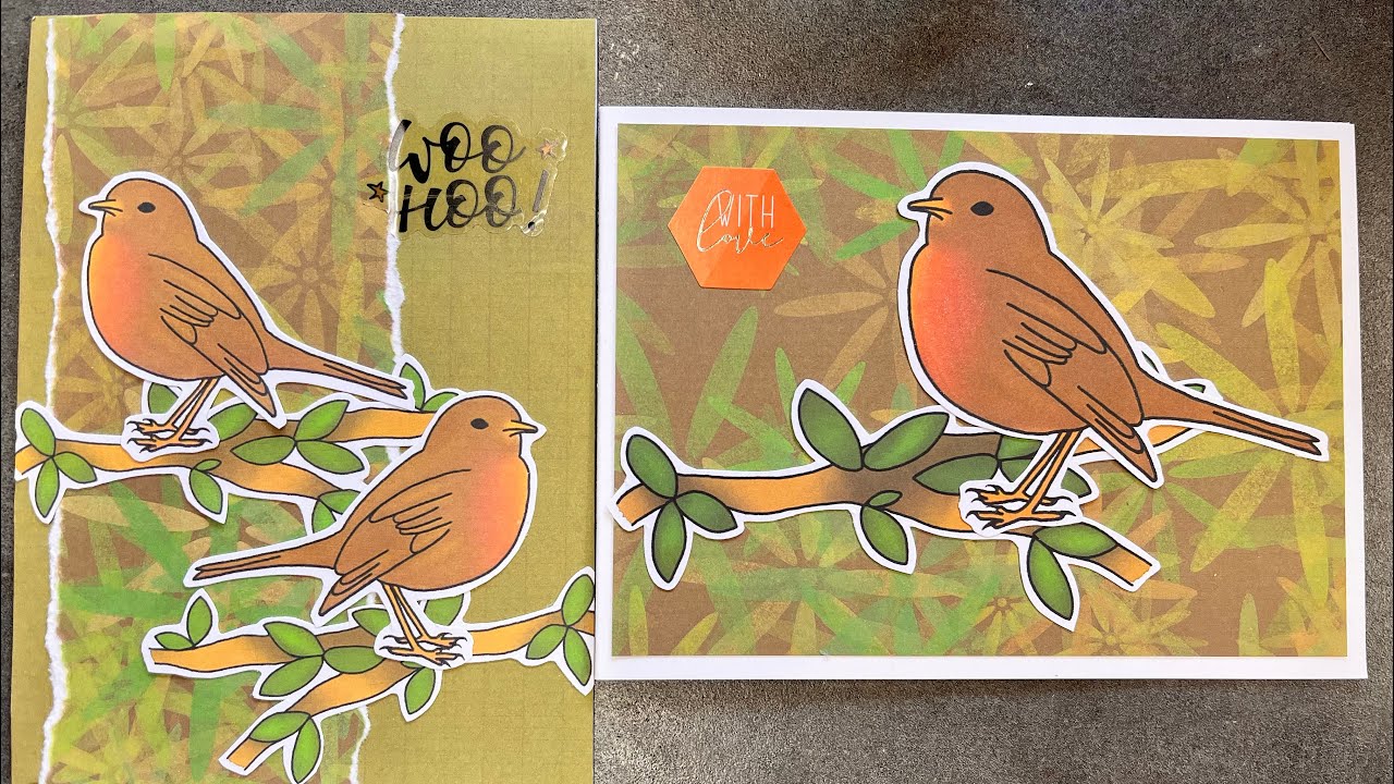 Chippy The Robin Lets Make 2 Cards - YouTube