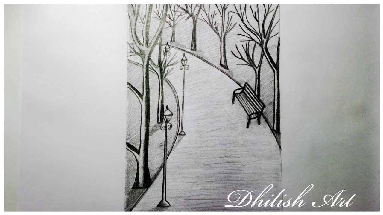 Pavement Walking Path Sketch