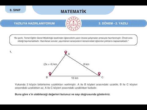 2026 8. SINIF MATEMATİK 2. DÖNEM 2. YAZILI ÖRNEK SORULARIN ÇÖZÜMLERİ