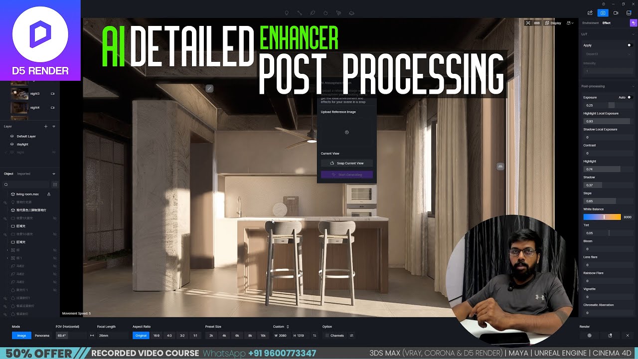 D5 Render, AI Enhancer and Post Processing tutorial in Tamil - YouTube