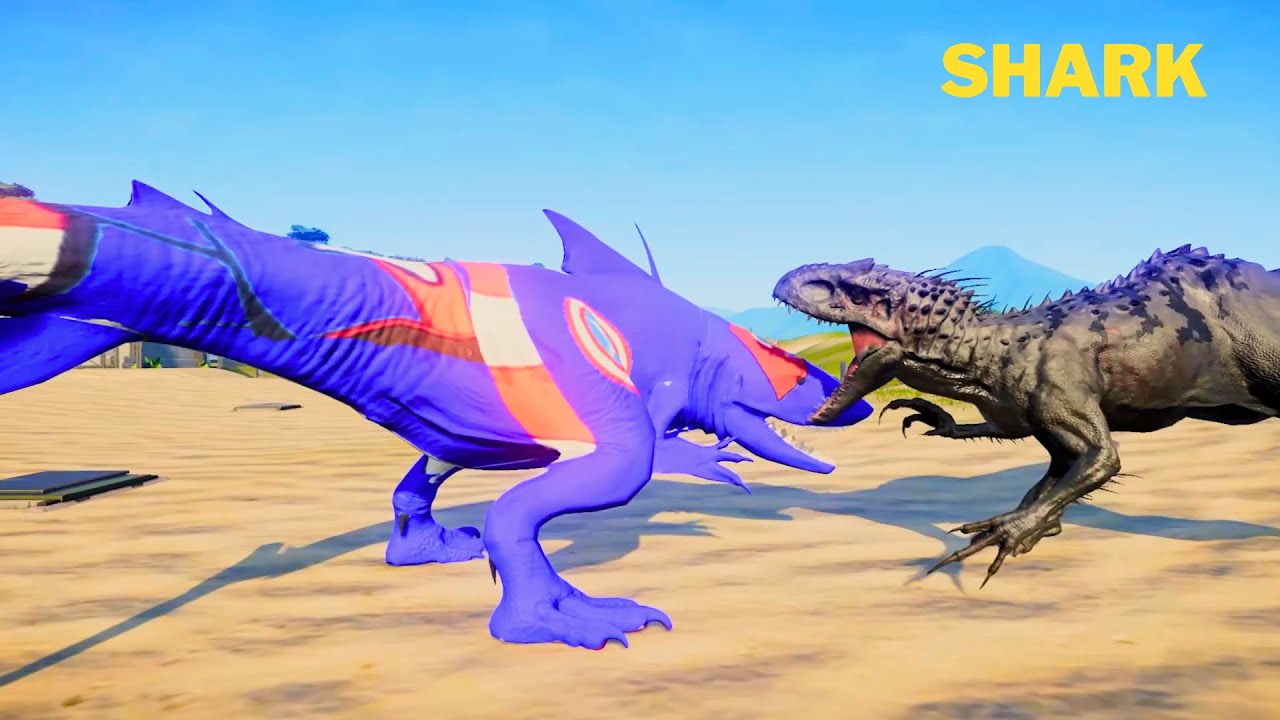 All Big Captain America Megalodon Shark Battles vs Black Monster ...