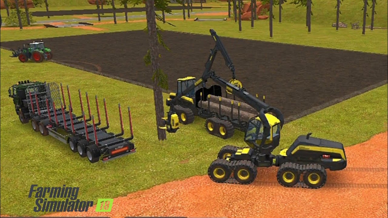 tree farming in farming simulator 18 #fs18 - YouTube