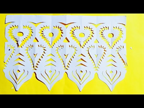 Paper jhalar cutting।। Simple paper cutting।। Art and Craft it's।।