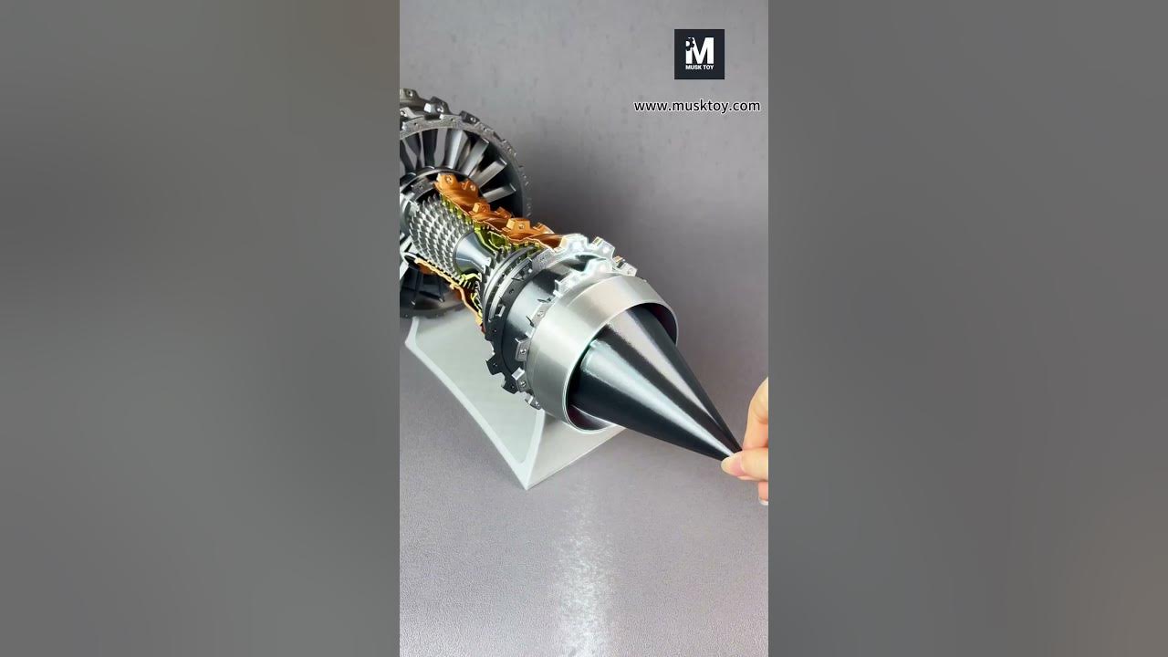 Make a turbofan engine model for gift - YouTube