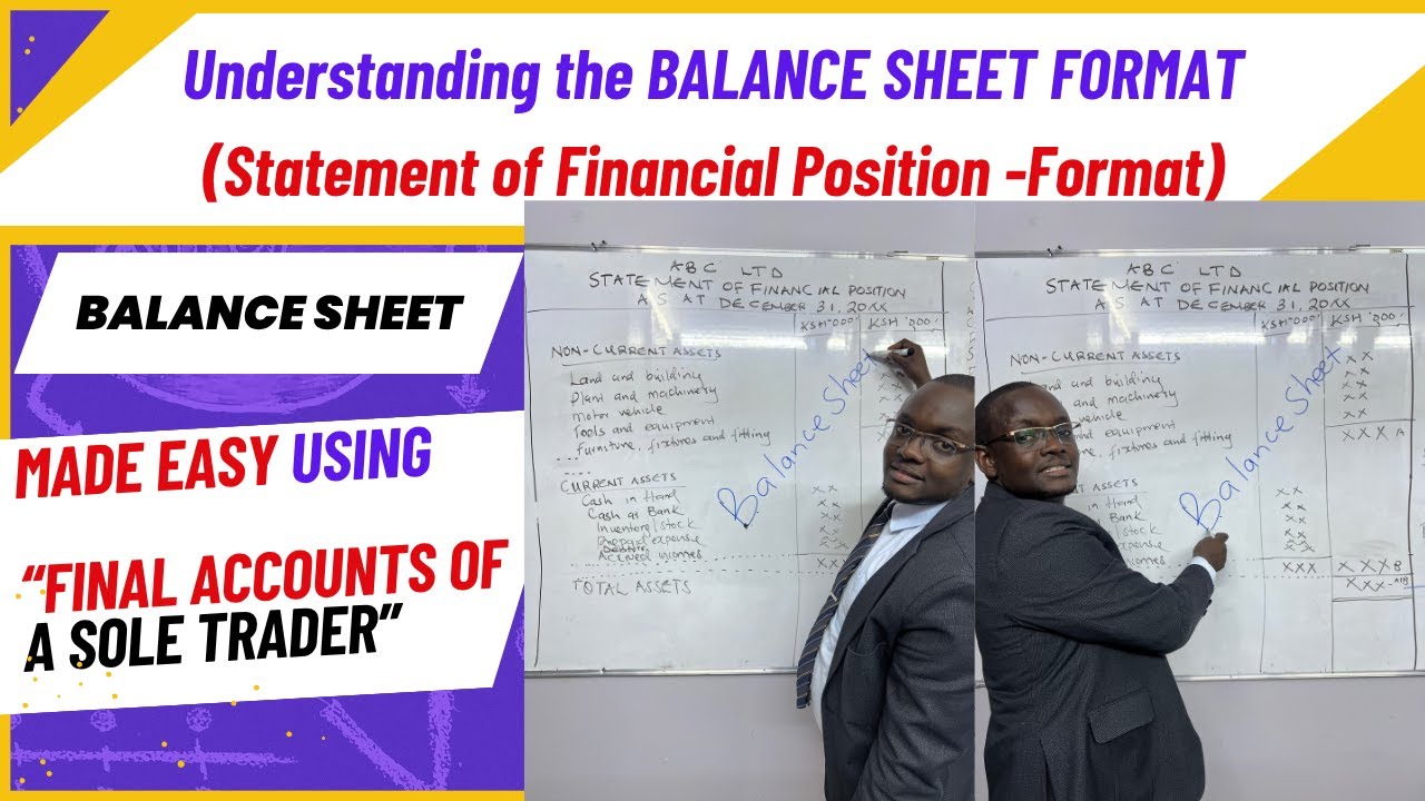 STATEMENT OF FINANCIAL POSITION / BALANCE SHEET - YouTube