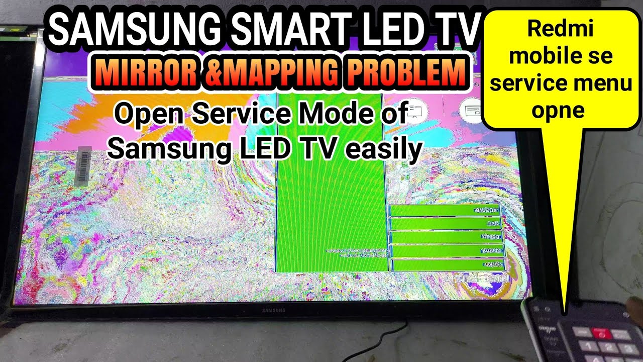samsung smart led tv service menu opne// samsung led tv mirror ...