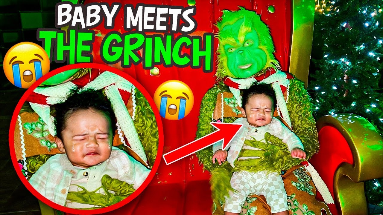 Baby Meets Grinch For The First Time 😭 - YouTube