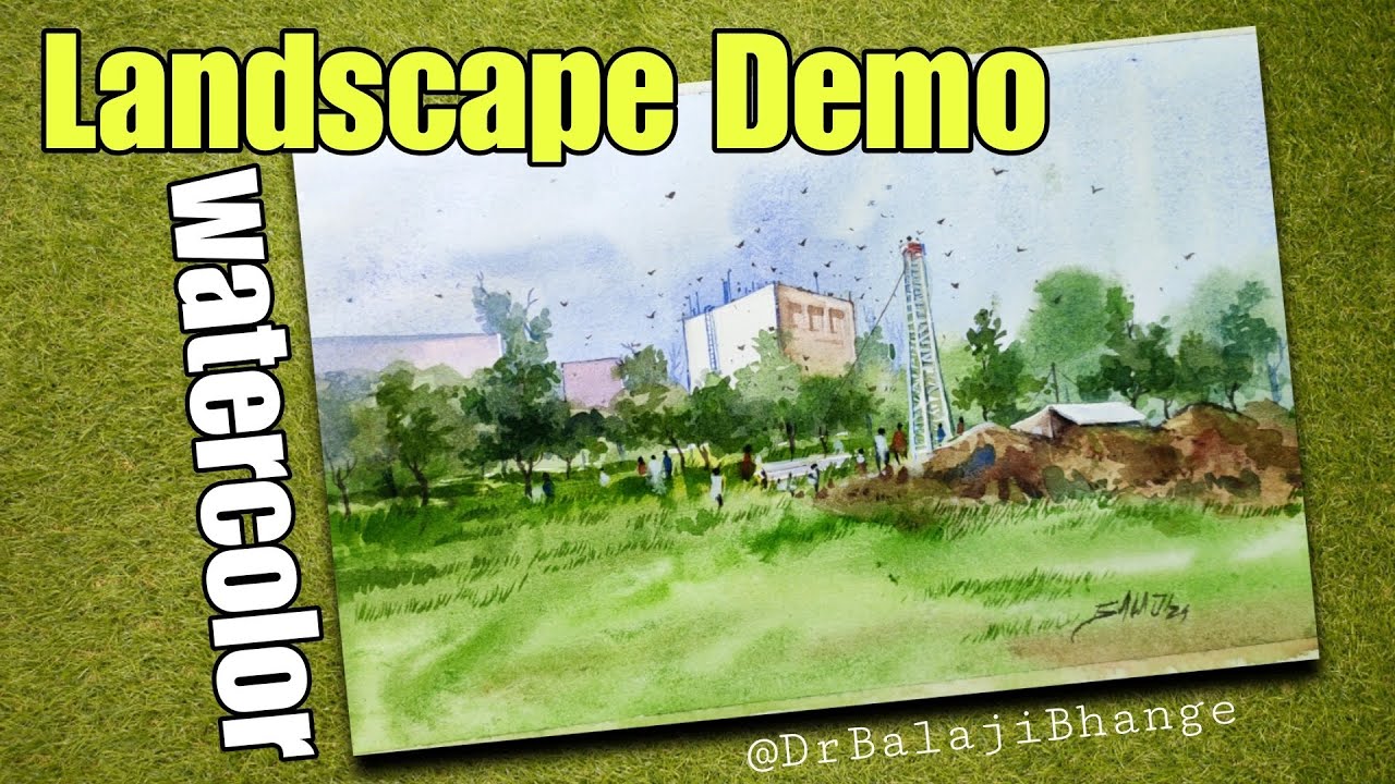 live landscape demo for art student and beginners 🎨 - YouTube
