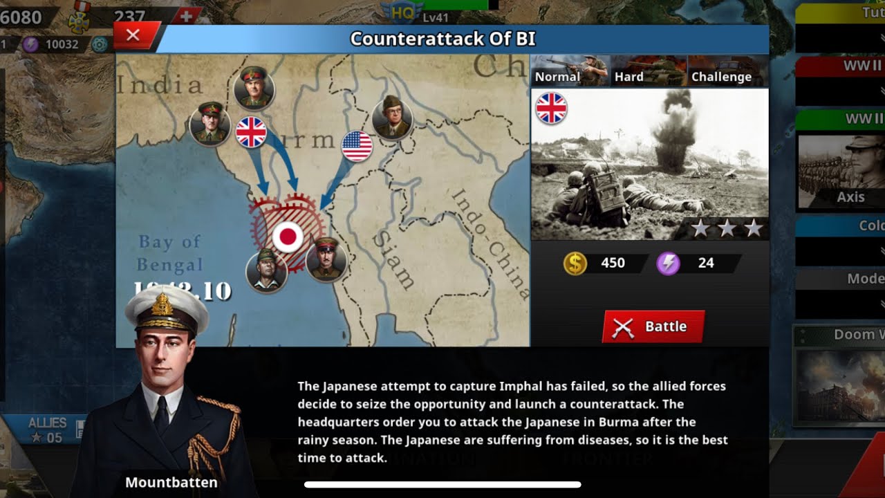 World Conquerer 4 : WWII PACIFIC ALLIES #5 COUNTERATTACK OF BI TUTORIAL ...