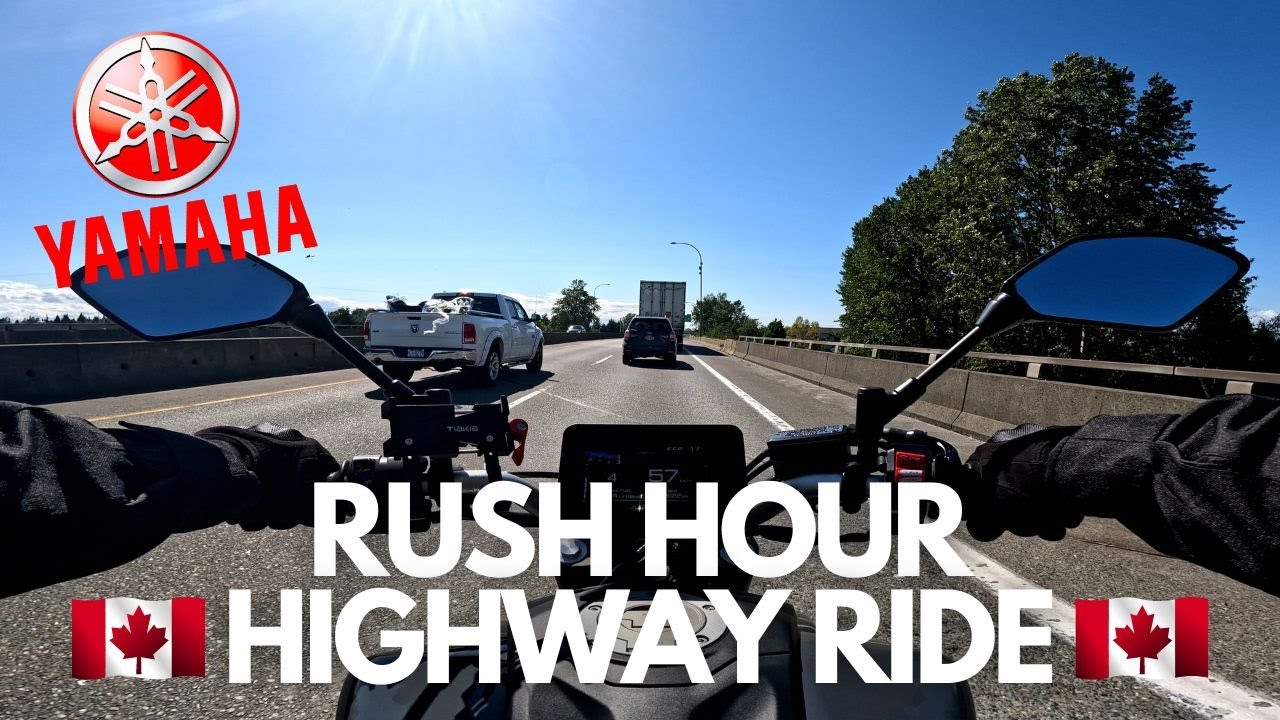 RUSH HOUR HIGHWAY RIDE - RELAXING RIDE ON YAMAHA MT-07 - YouTube