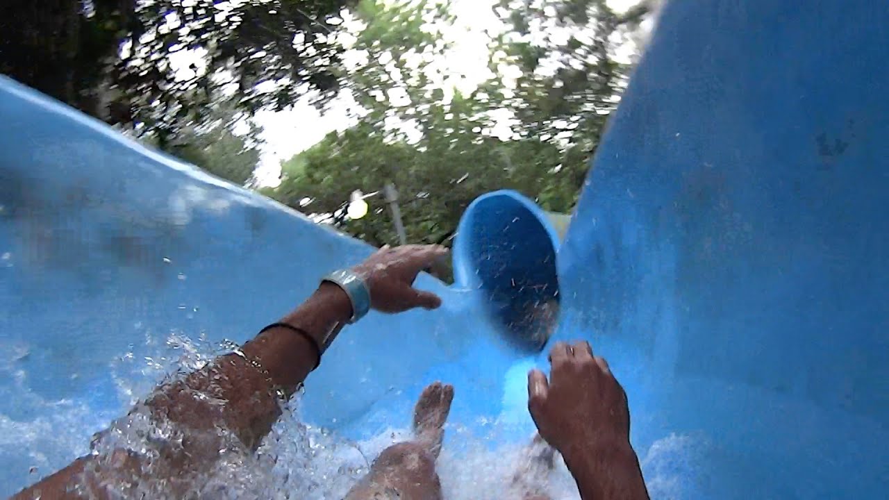 Double Loop Water Slide at Schlitterbahn New Braunfels - YouTube