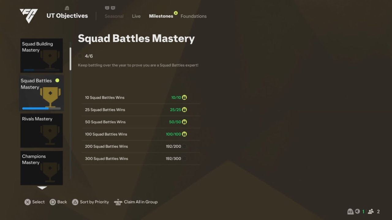 Claiming the Squad Battle's Mastery Objective in FC 25 - 300 Games for ...