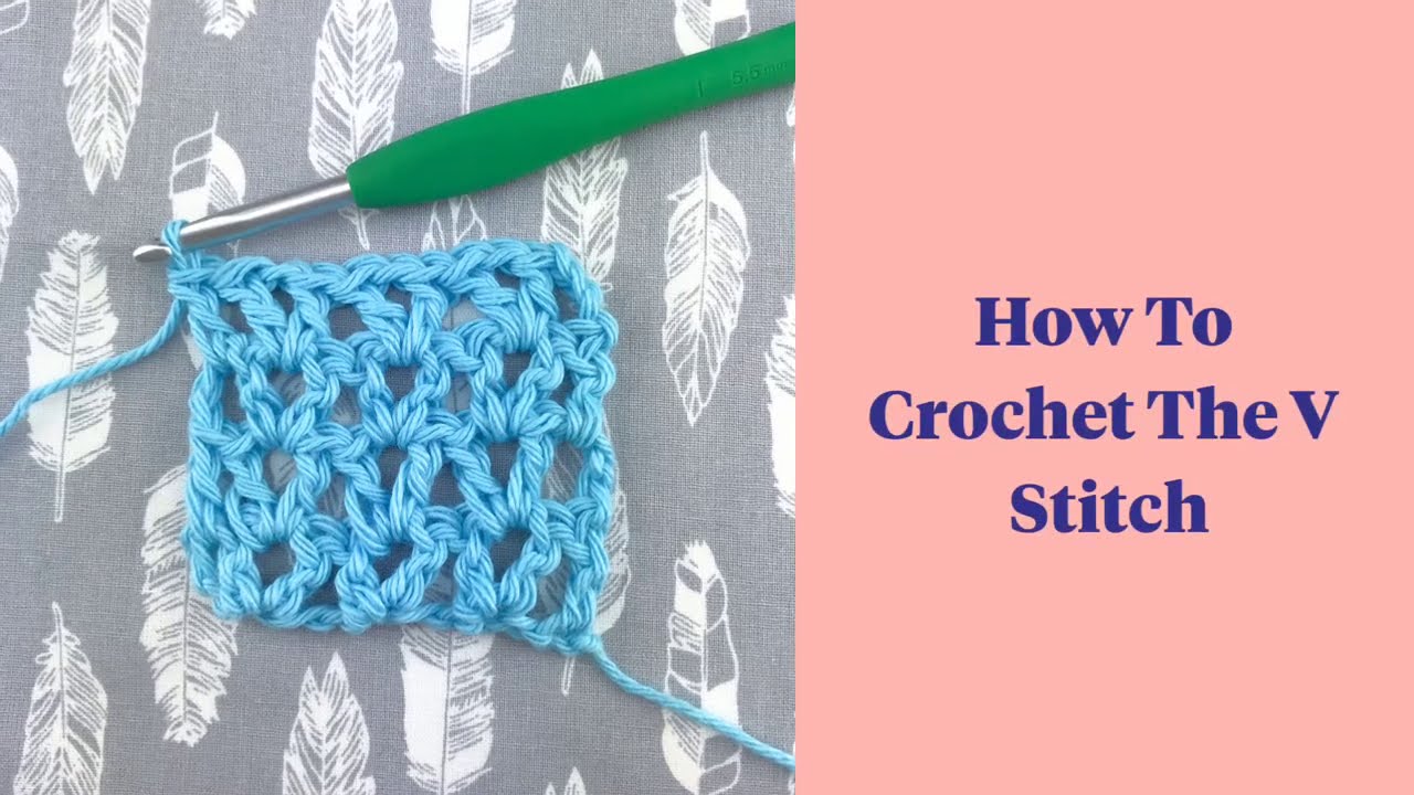 How To Crochet the V Stitch: Fiber Flux Minute Makes - YouTube