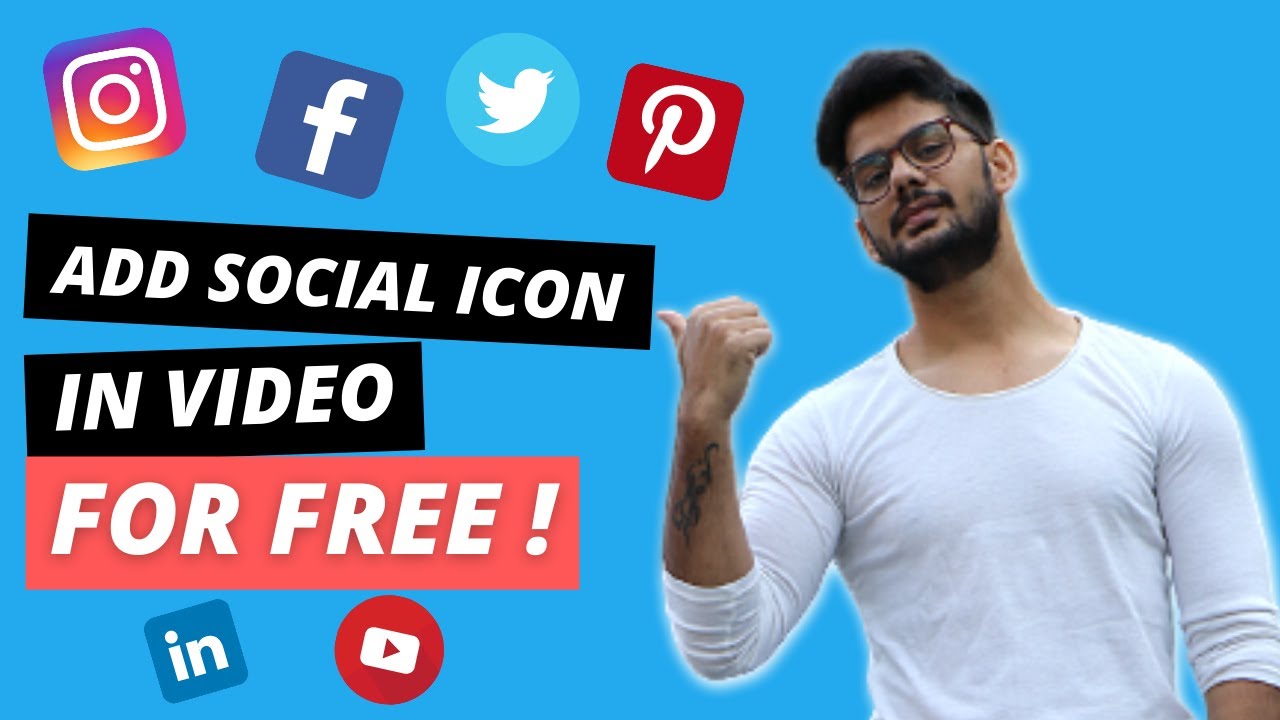 How to add social media icons to youtube || Social media icons to ...