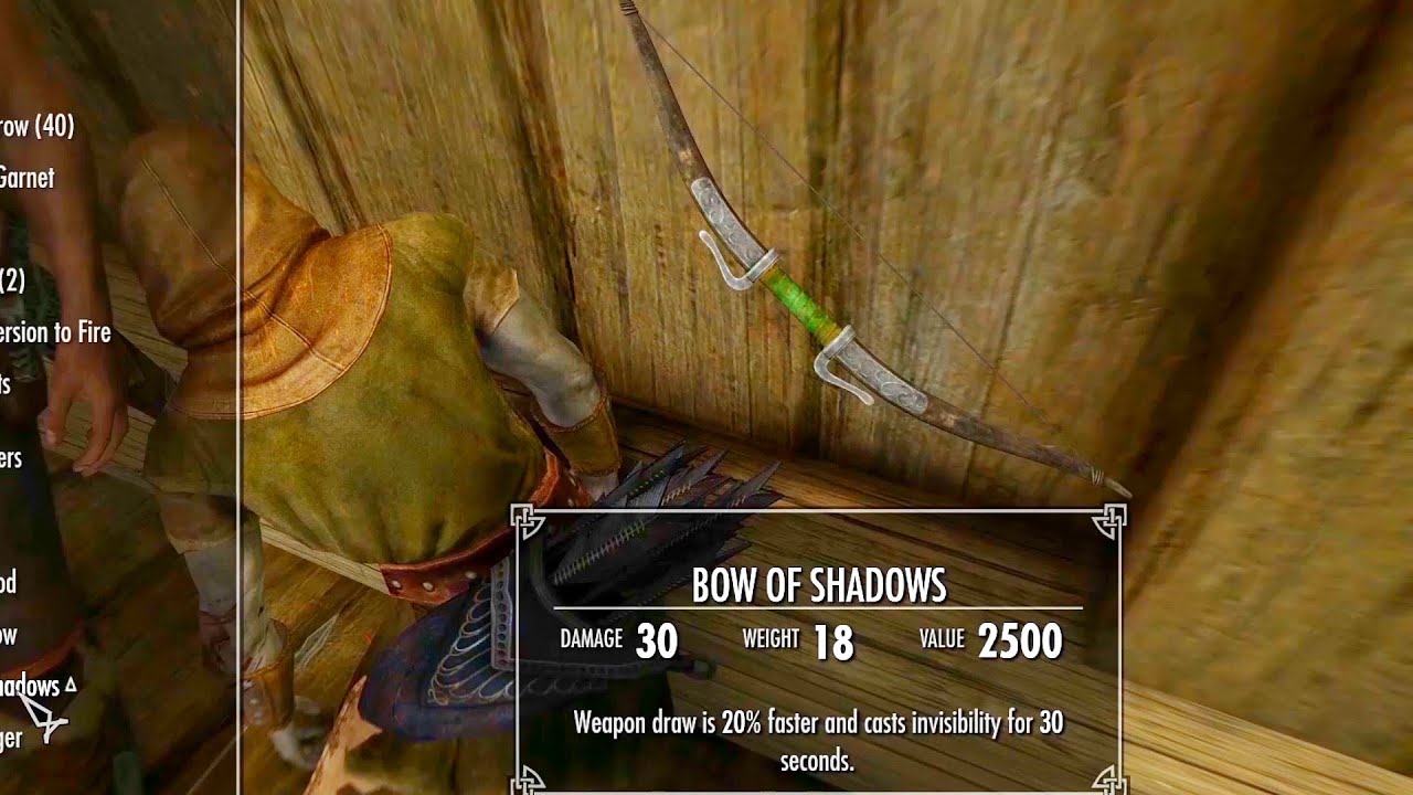 Best bow for Stealth Archer. Bow of Shadows. Skyrim Anniversary Edition ...