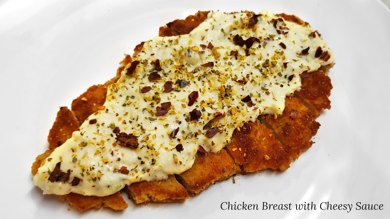 CHICKEN BREAST WITH CHEESE SAUCE | CHICKEN AND CHEESE RECIPE | CHICKEN ...