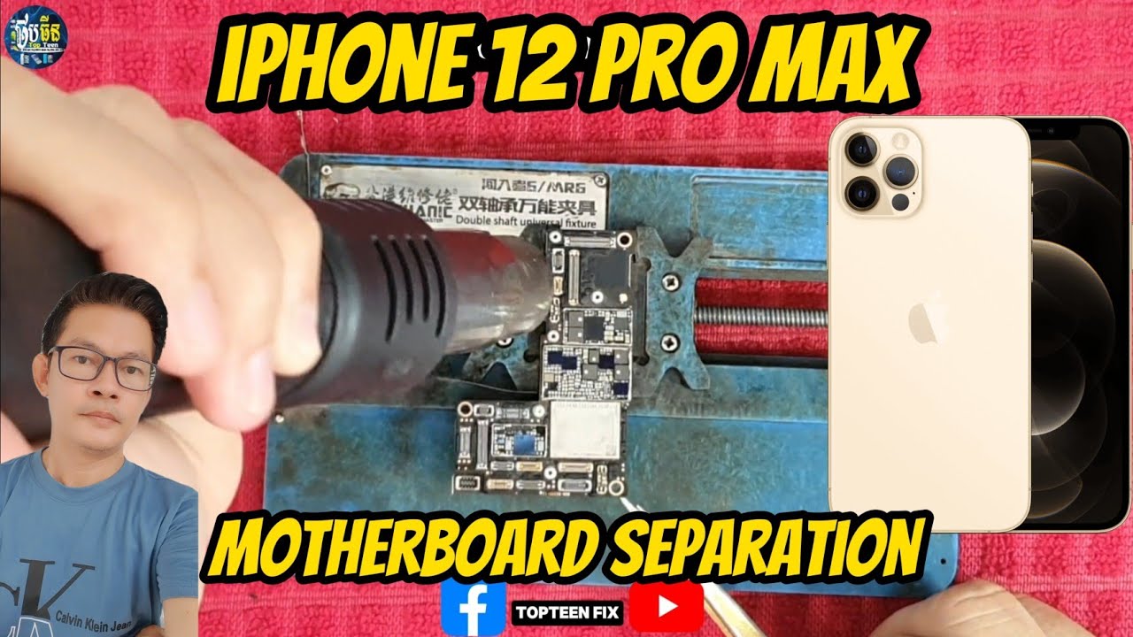 iphone 12 pro max motherboard separation - YouTube